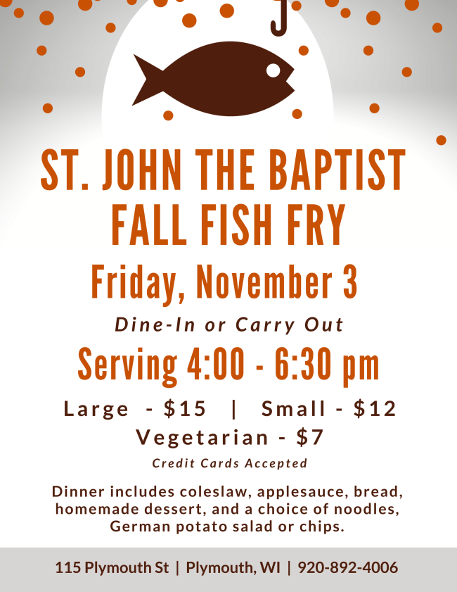 St. John the Baptist Fall Fish Fry – Cow Country Radio
